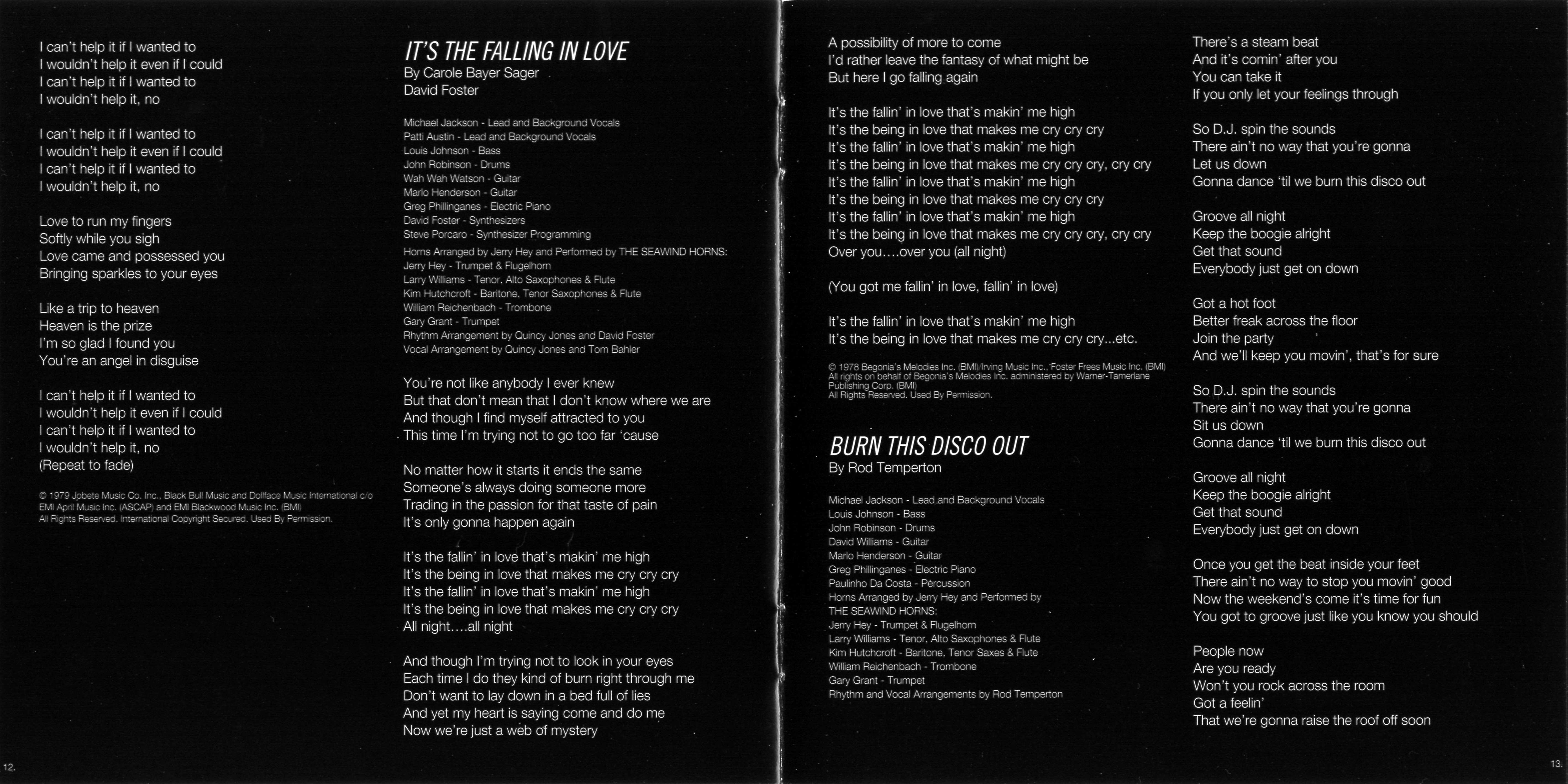 Michael Jackson Off The Wall; special Edition : Booklet 7 | CD Covers ...